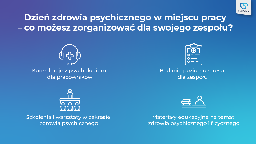 Dzień zdrowia psychicznego w firmie – zadbaj o dobrostan pracowników | NMS Poland | Twój Partner ...